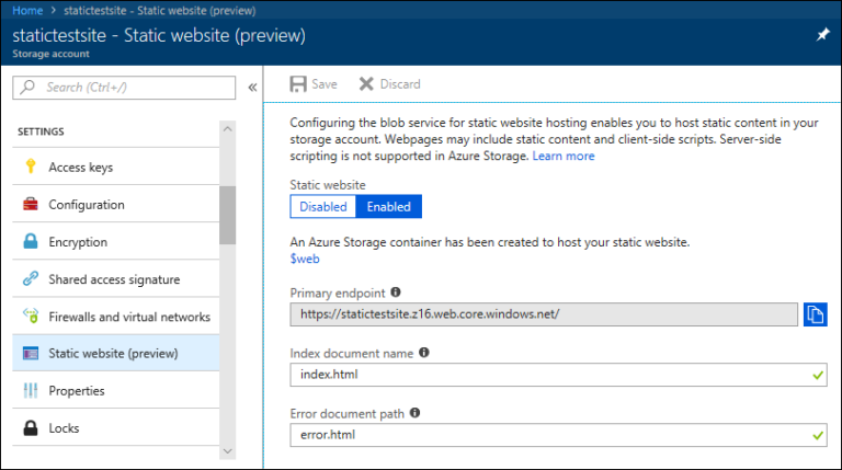 gzip and cache control on Azure Blob Storage
