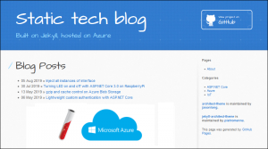 Setting up Azure storage static website for Jekyll